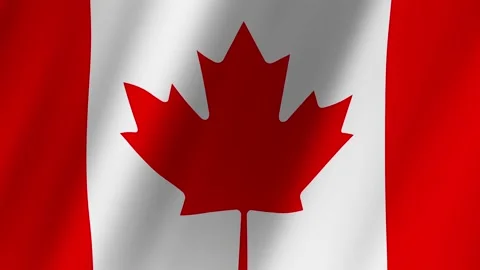 Animation of Canada flag waving in the w... | Stock Video | Pond5