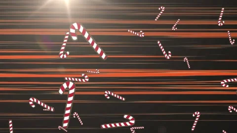 Animation of candy cane falling over glo... | Stock Video | Pond5