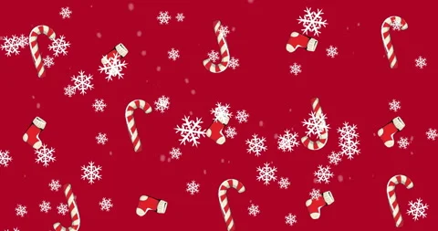 Animation of candy canes and christmas s... | Stock Video | Pond5