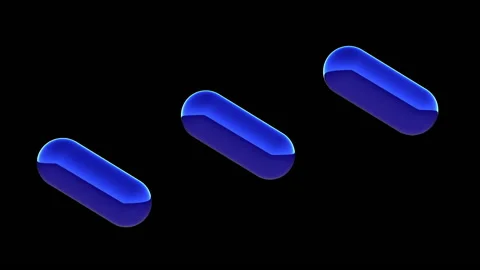 Animation of capsule shape objects | Stock Video | Pond5