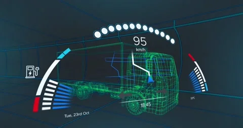 Animation of car panel over digital lorr... | Stock Video | Pond5