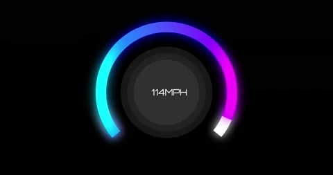 Animation of car speedometer on black ba... | Stock Video | Pond5