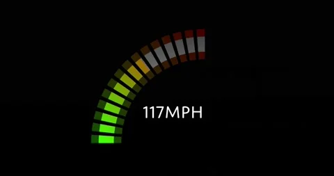 Animation of car speedometer on black ba... | Stock Video | Pond5