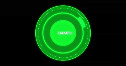 Animation of car speedometer on black ba... | Stock Video | Pond5