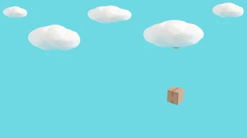 Cardboard Box Animation Cloud Stock Footage ~ Royalty Free Stock Videos ...
