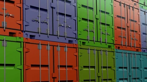 Animation of cargo containers. | Stock Video | Pond5