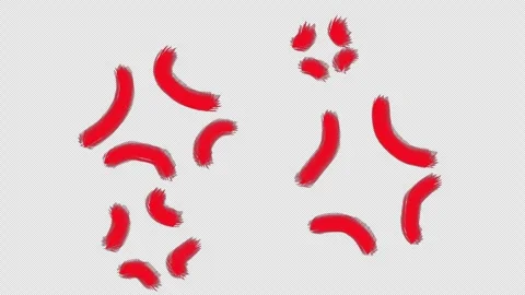 Animation of cartoon angry symbol lines ... | Stock Video | Pond5