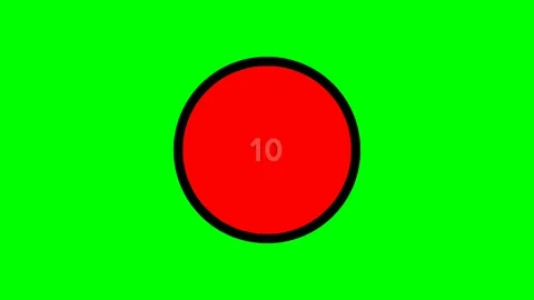 Animation cartoon number ten 10in red ci... | Stock Video | Pond5