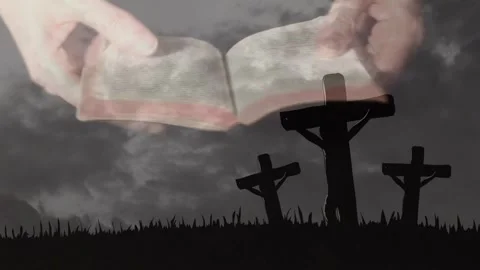 Animation of caucasian woman reading bib... | Stock Video | Pond5