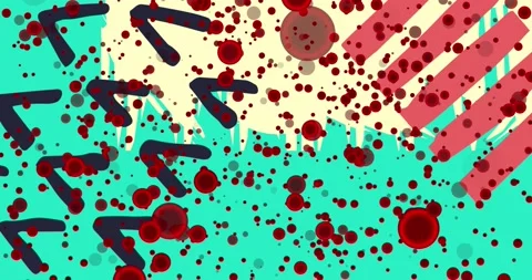 Animation of cell icons on green backgro... | Stock Video | Pond5