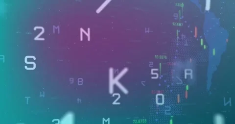 Animation of changing numbers, alphabets... | Stock Video | Pond5