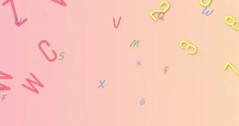 Animation of changing numbers and letter... | Stock Video | Pond5