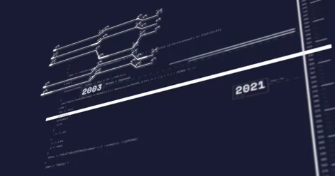 Animation of changing numbers, circuit b... | Stock Video | Pond5