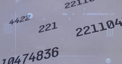 Animation of changing numbers on grey ba... | Stock Video | Pond5