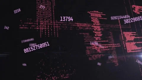 Animation of changing numbers, lens flar... | Stock Video | Pond5