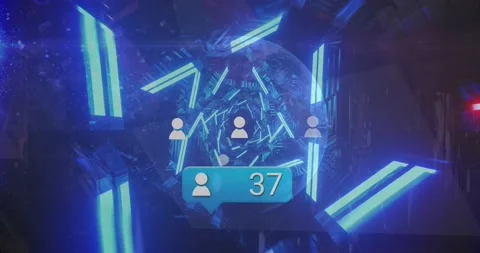 Animation of changing numbers in notific... | Stock Video | Pond5