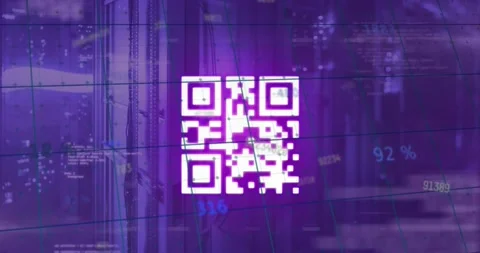 Animation of changing numbers over neon ... | Stock Video | Pond5