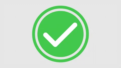 Animation of check mark icon. | Stock Video | Pond5