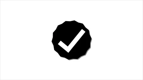 Animation of check mark icon with white ... | Stock Video | Pond5