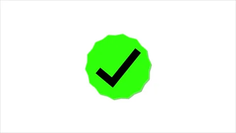 Animation of check mark icon with white ... | Stock Video | Pond5