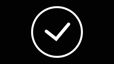 Animation of Check Mark Sign. 4k Motion ... | Stock Video | Pond5