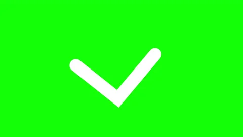 Animation of Check Mark Sign. Sign on Gr... | Stock Video | Pond5