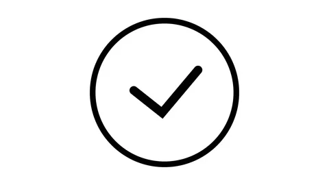 Animation of Check Mark Sign. Sign on Is... | Stock Video | Pond5