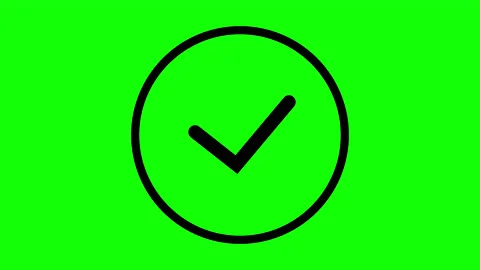 Animation of Check Mark Sign. Sign on Gr... | Stock Video | Pond5