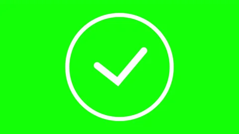 Animation of Check Mark Sign. Sign on Gr... | Stock Video | Pond5