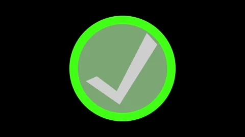 Animation of Check Mark Symbol Indicatin... | Stock Video | Pond5