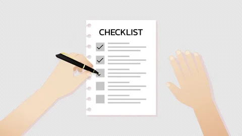 Animation of a Checklist form, transpare... | Stock Video | Pond5