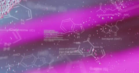 Animation of chemical formula over bubbl... | Stock Video | Pond5