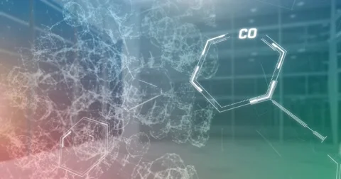 Animation of chemical formula over shape... | Stock Video | Pond5