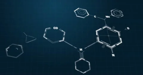 Animation of chemical formula structures... | Stock Video | Pond5