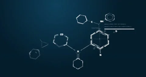 Animation of chemical formula structures... | Stock Video | Pond5