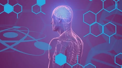 Animation of chemical structures over sp... | Stock Video | Pond5