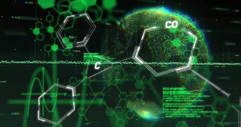 Animation of chemical structures, spinni... | Stock Video | Pond5