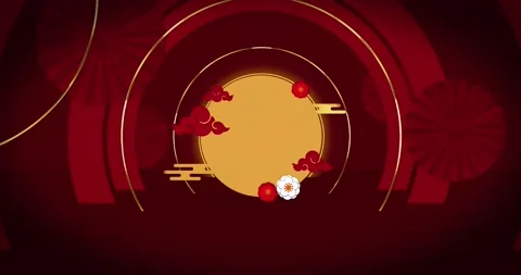 Animation of chinese new year pattern on... | Stock Video | Pond5