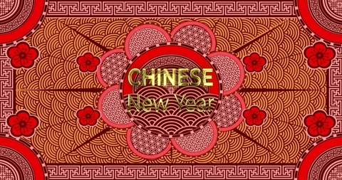 Animation of chinese new year text and d... | Stock Video | Pond5