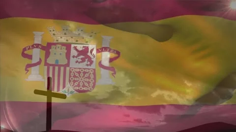 Animation of christian cross and flag of... | Stock Video | Pond5