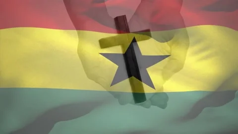 Animation of christian cross and flag of... | Stock Video | Pond5