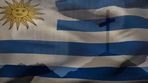 Animation of christian cross and flag of... | Stock Video | Pond5