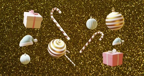 Animation of christmas candy canes and b... | Stock Video | Pond5