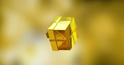 Animation of christmas gold present over... | Stock Video | Pond5