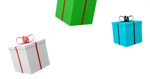 Animation of christmas presents falling ... | Stock Video | Pond5