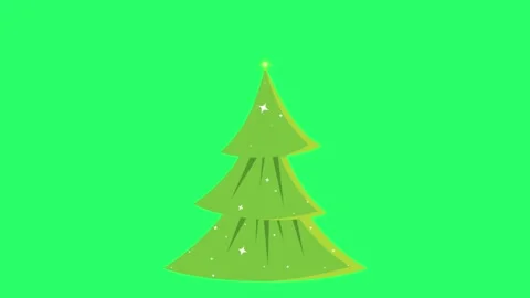 Animation christmas tree on green screen... | Stock Video | Pond5