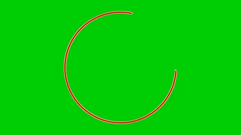 Animation Circle border rotating on gree... | Stock Video | Pond5