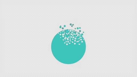Animation of a circle that dissolves int... | Stock Video | Pond5