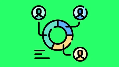 Animation circle graph on green screen. | Stock Video | Pond5