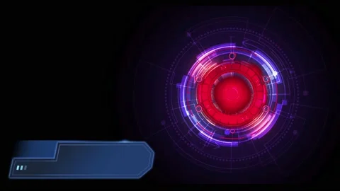 Animation circle HUD digital frame with... | Stock Video | Pond5